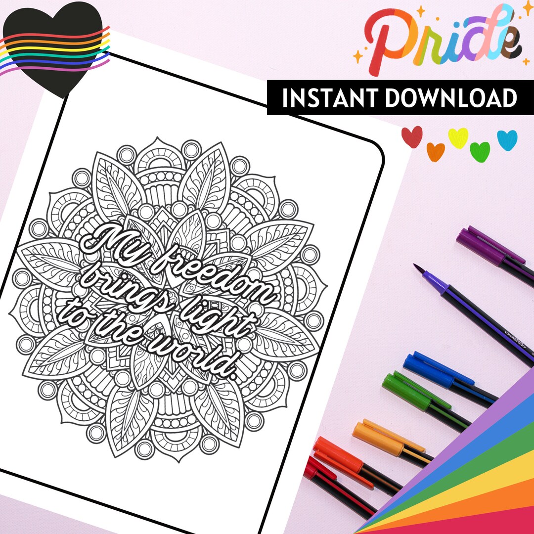 BEST VALUE! Pride Month Coloring Page for LGBTQ - Instant Download ...