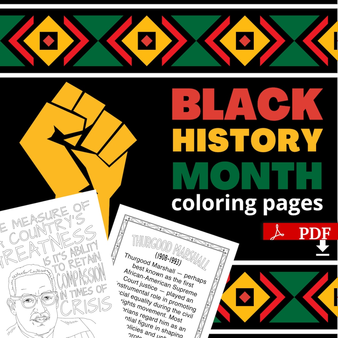 BEST VALUE! Black History Month Coloring Pages - Digital Download ...
