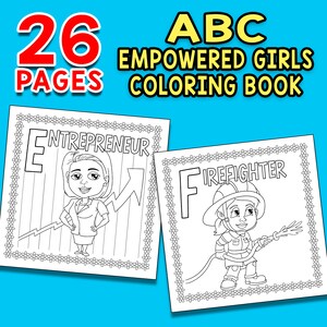 BEST VALUE 26 ABC Empowered Girls Coloring Book - Instant Download ...