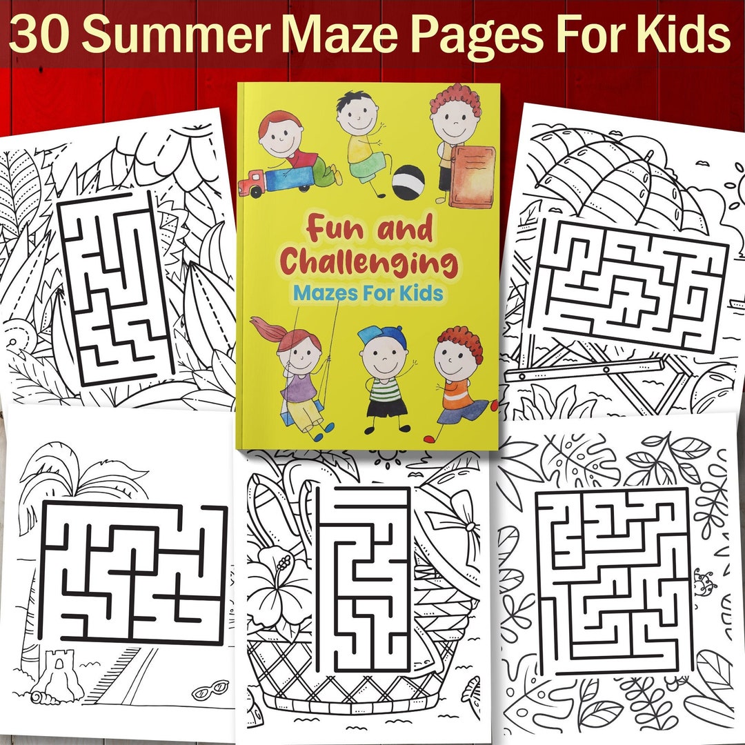 BEST VALUE Fun and Challenging Mazes for Kids - Instant Download ...