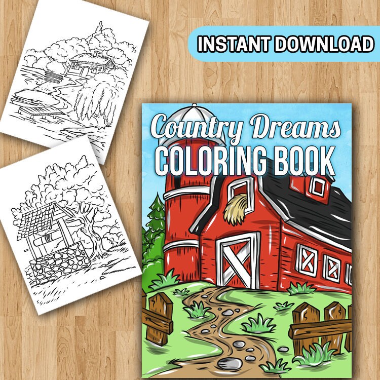 BEST VALUE Country Dream Coloring Pages: A Charming Country Life ...