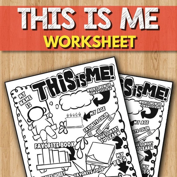 This is Me Poster Printable Worksheet for Teachers and - Etsy Ireland