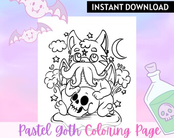 Satanic Coloring Page - Etsy