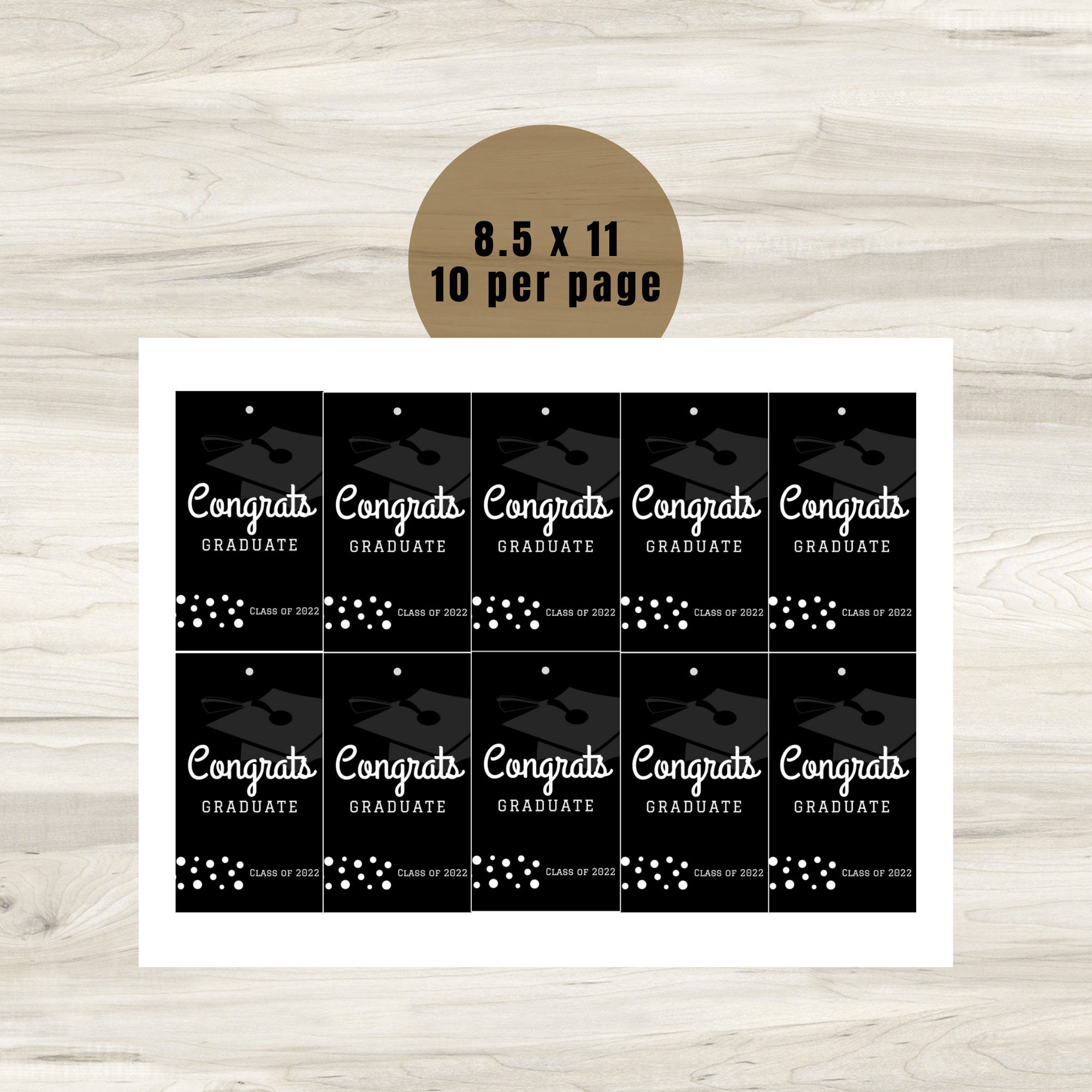 BEST VALUE Printable Graduation Gift Tags, Instant Download ...