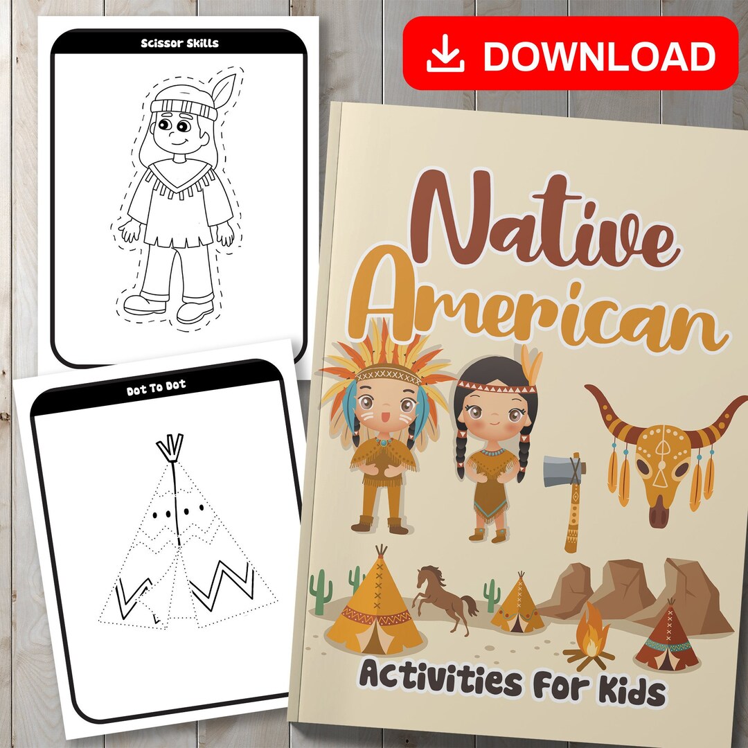 BEST VALUE Native American Activities for Kids - Instant Download ...