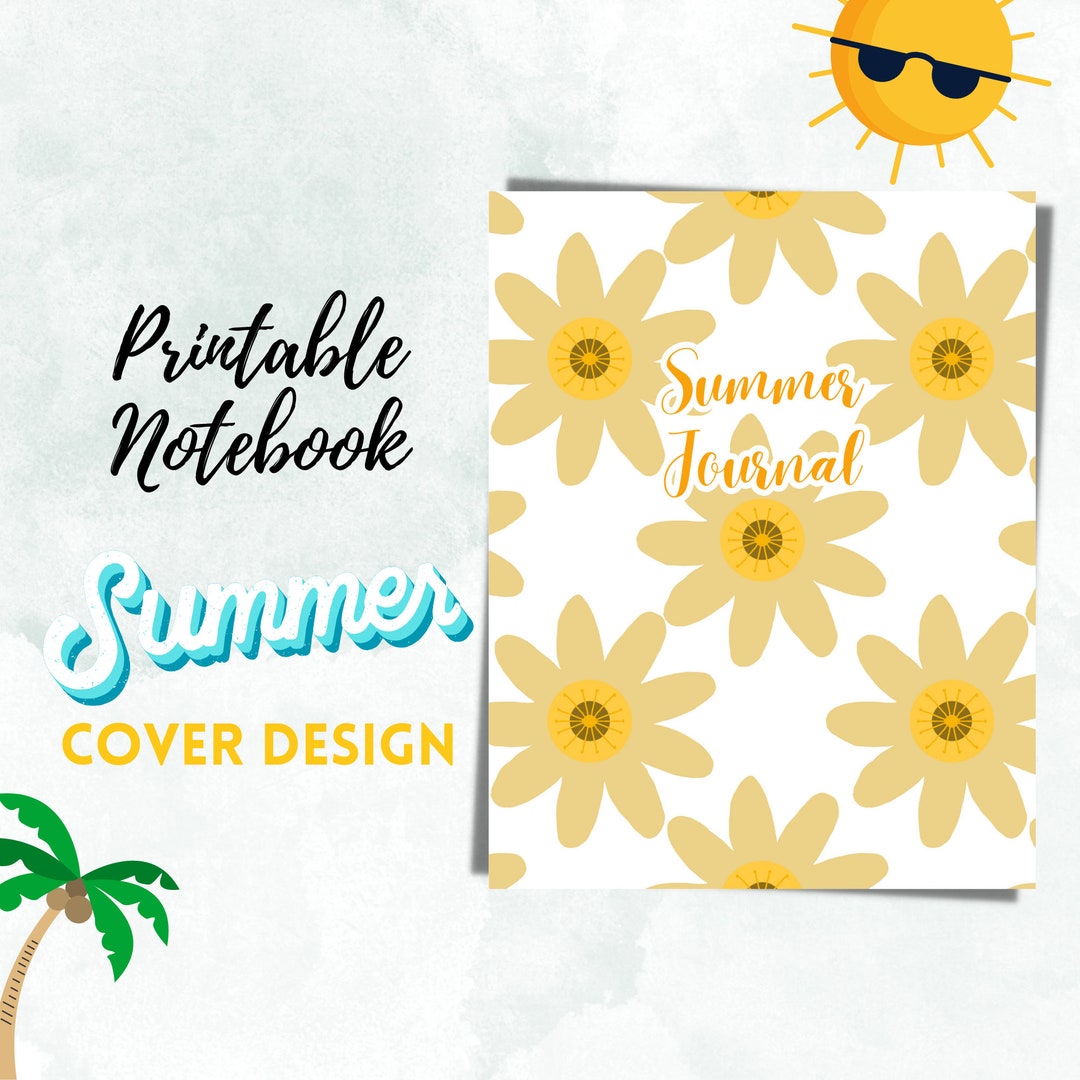 BEST VALUE 1 Printable Summer Notebook Cover - Instant Download Hello ...
