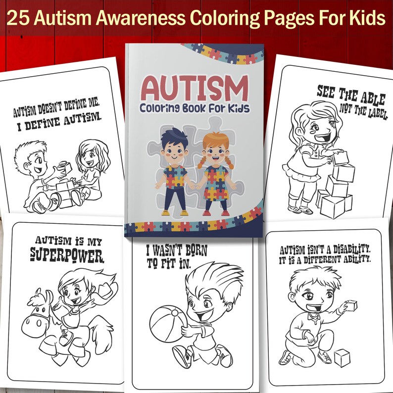 BEST VALUE Autism Coloring Book for Kids Instant Download Fun ...
