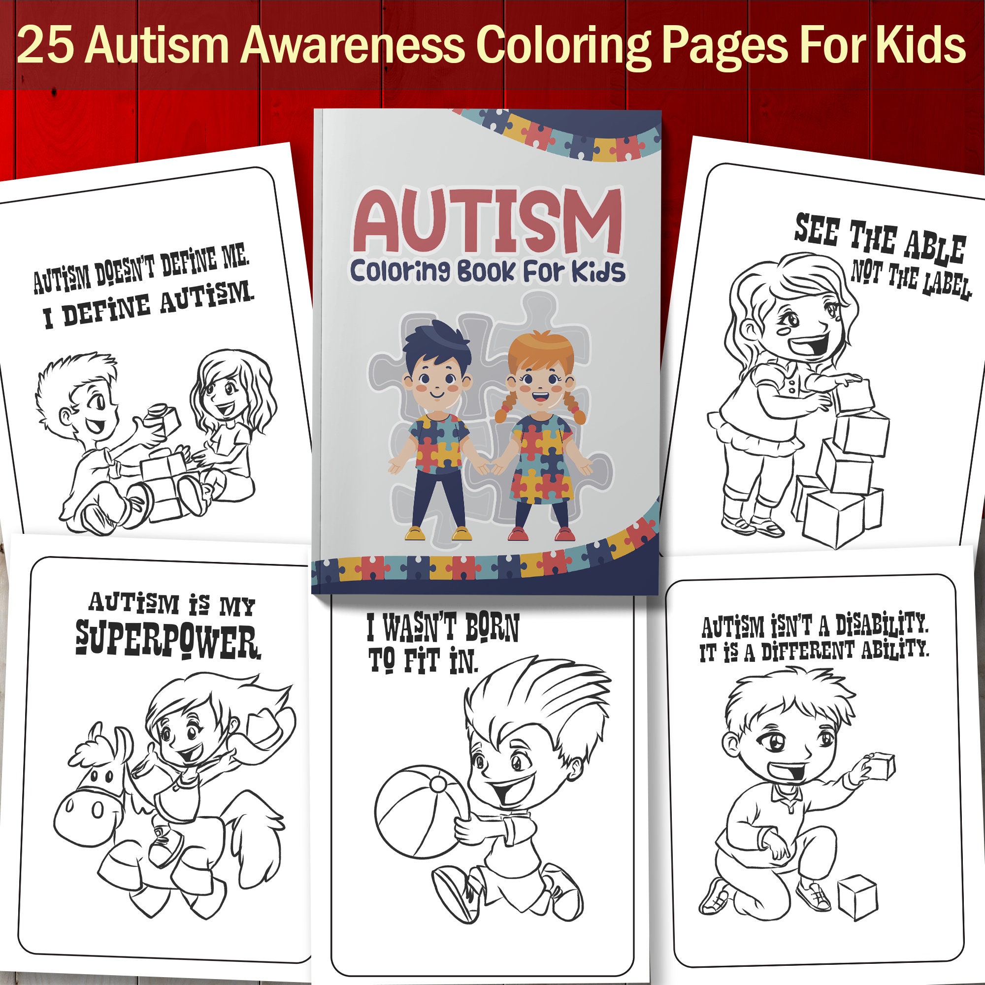 BEST VALUE Autism Coloring Book for Kids Instant Download Fun ...