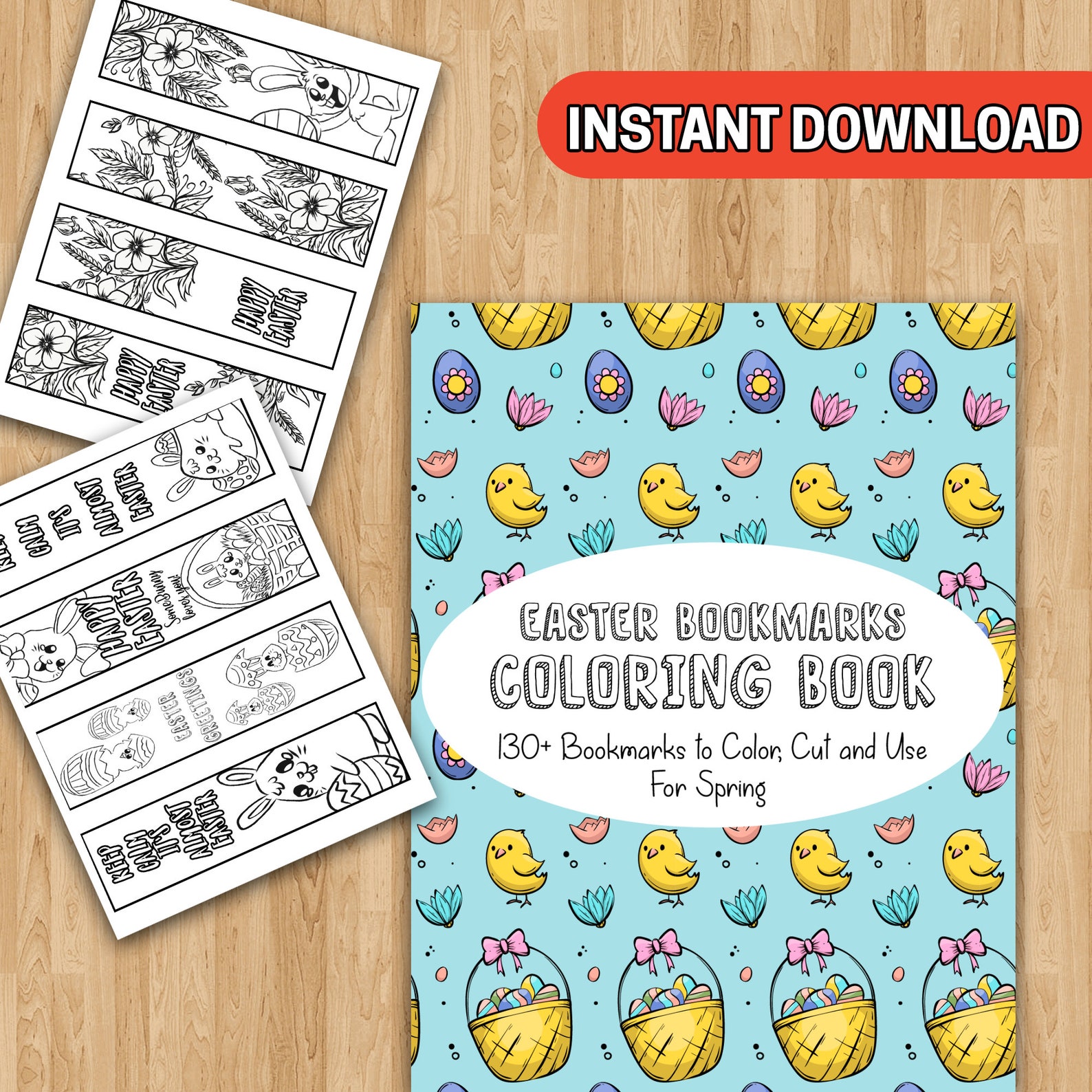 BEST VALUE Easter Bookmark Coloring Book 130 DIY Bookmarks to - Etsy