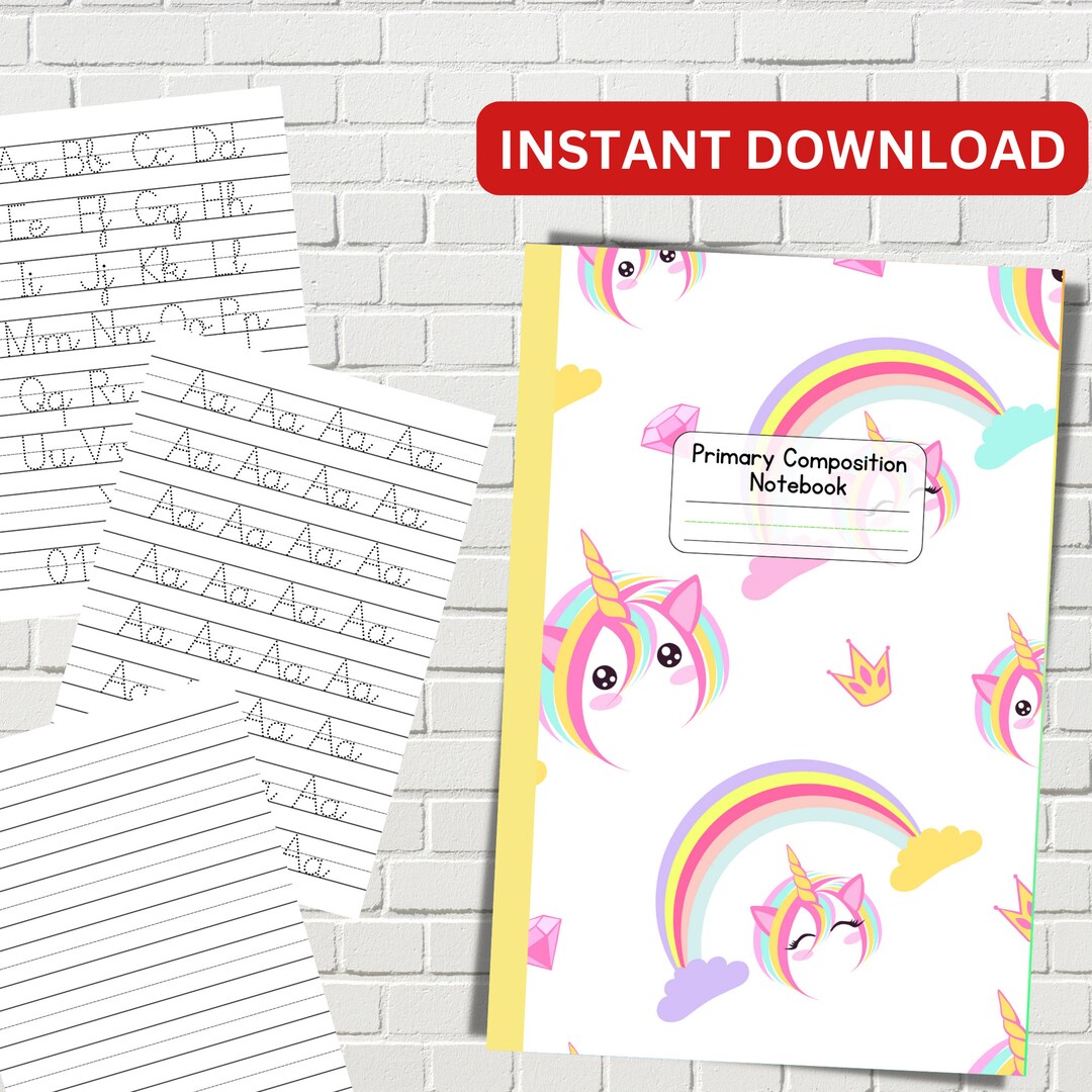 BEST VALUE Printable Primary Composition Notebook - Instant Download ...