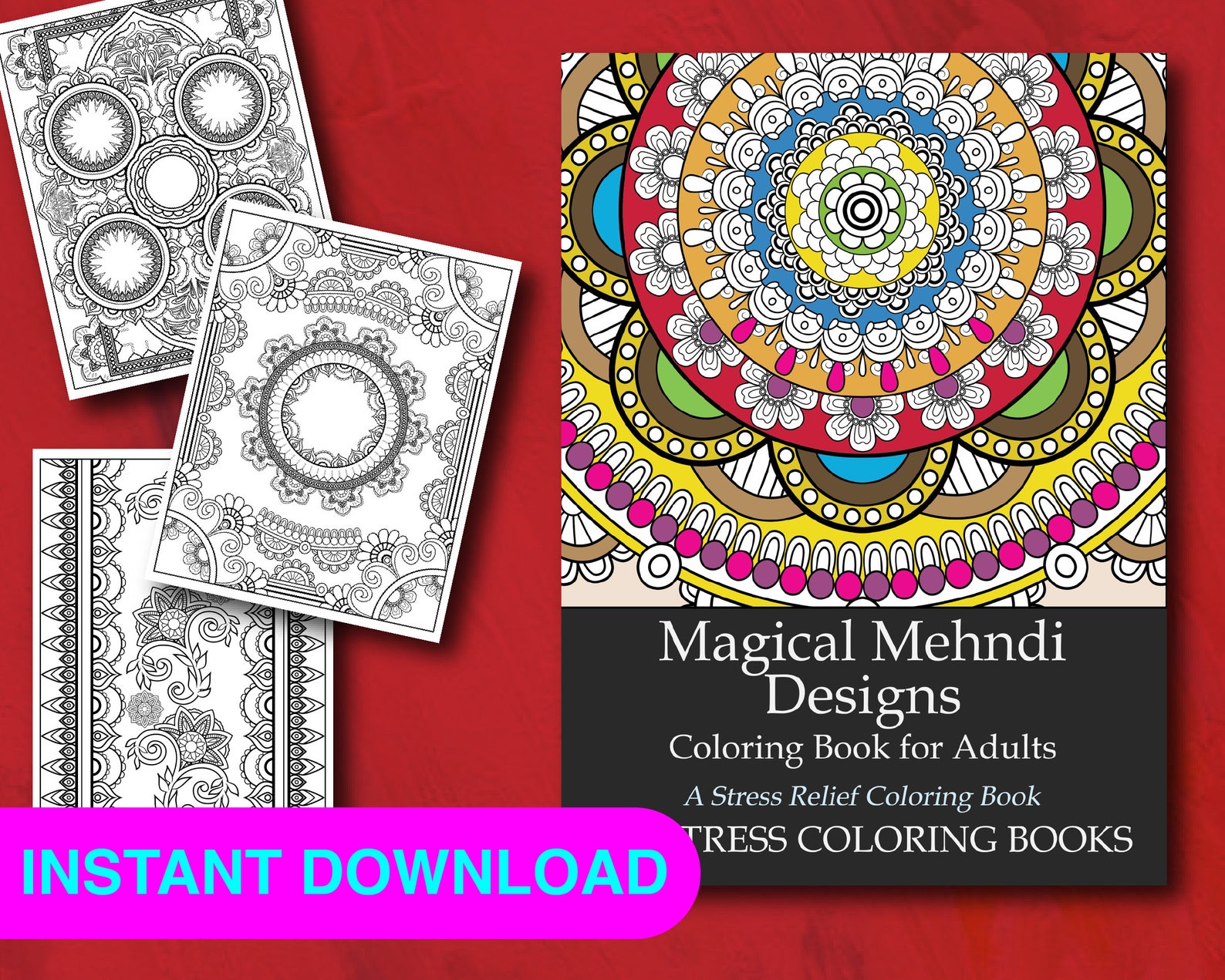 25 Magical Mehndi Coloring Pages With Traditional Indian Inspired Henna ...