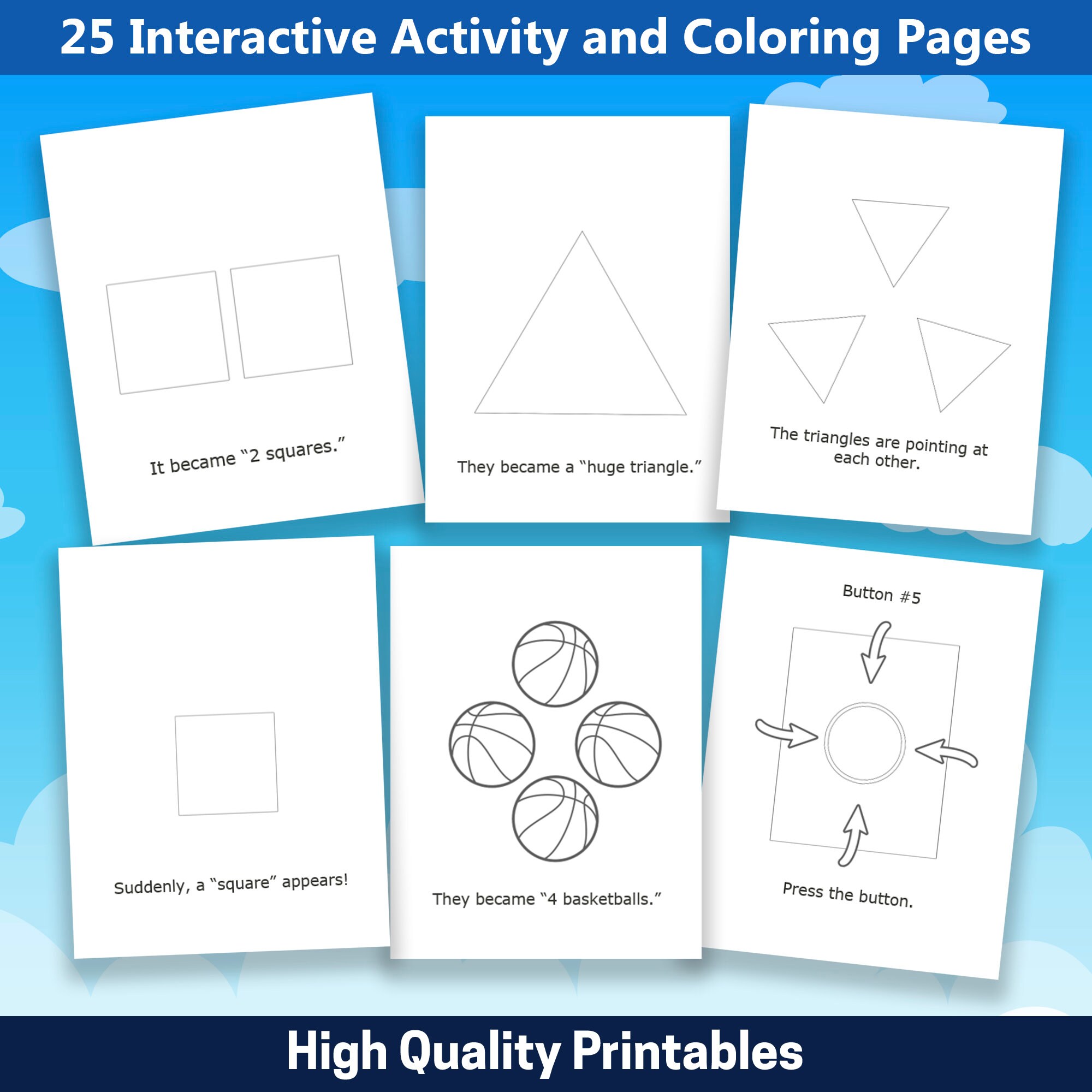 25 Interactive Activity and Coloring Pages - Giant Printable Should I ...