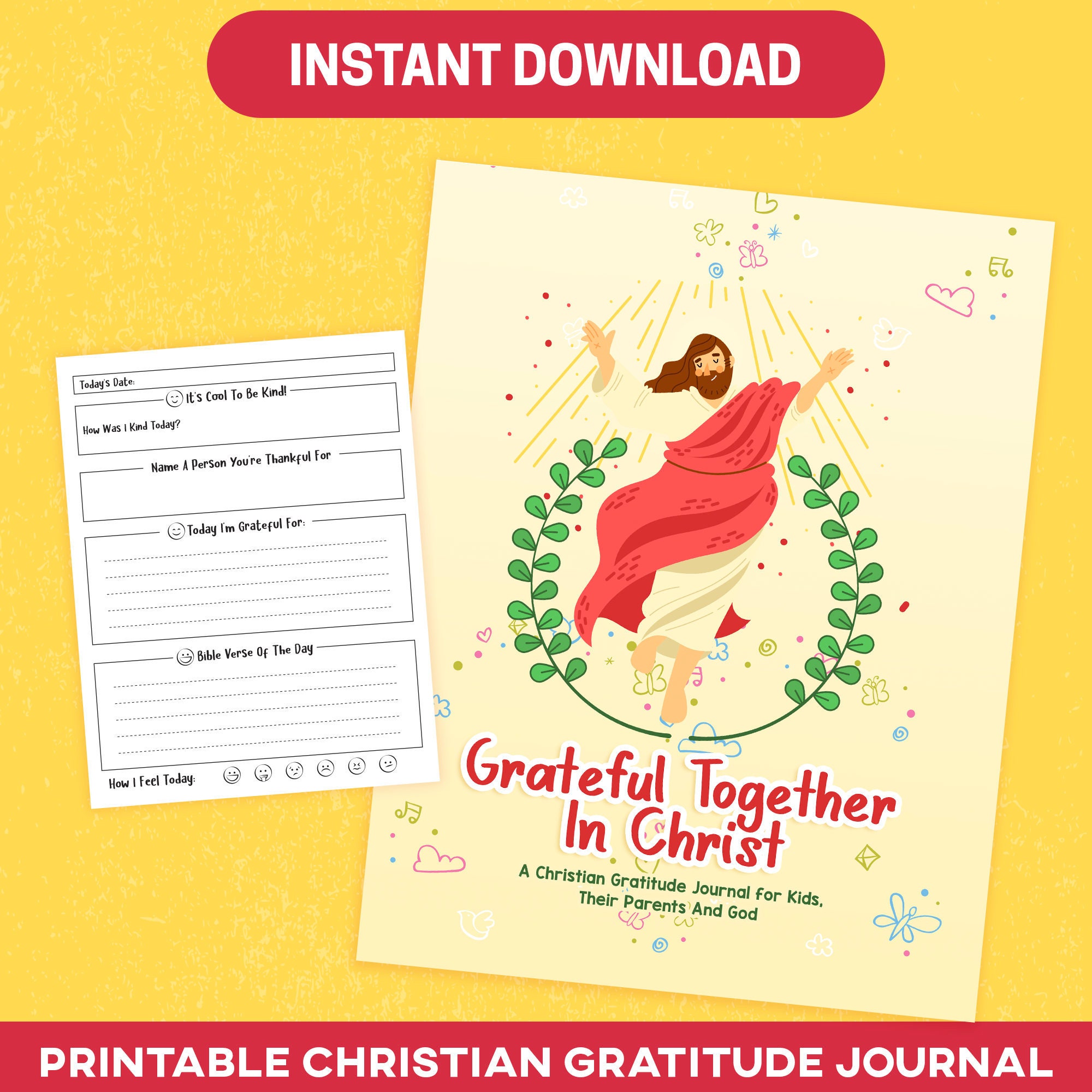 BEST VALUE 110 Christian Gratitude Journal for Kids Pages - Etsy