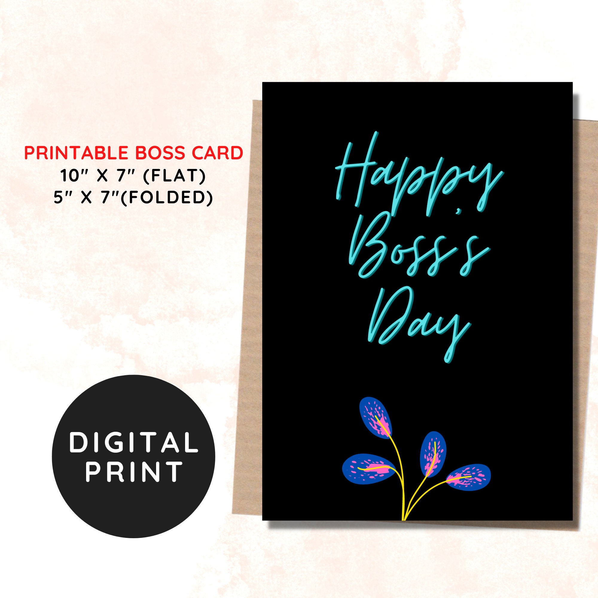 BEST VALUE Printable Boss Card Instant Download Birthday - Etsy