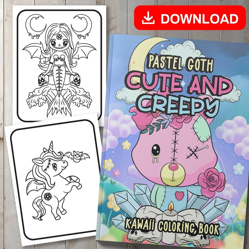 BEST VALUE Creepy Chibi Cute Horror Coloring Book Instant - Etsy