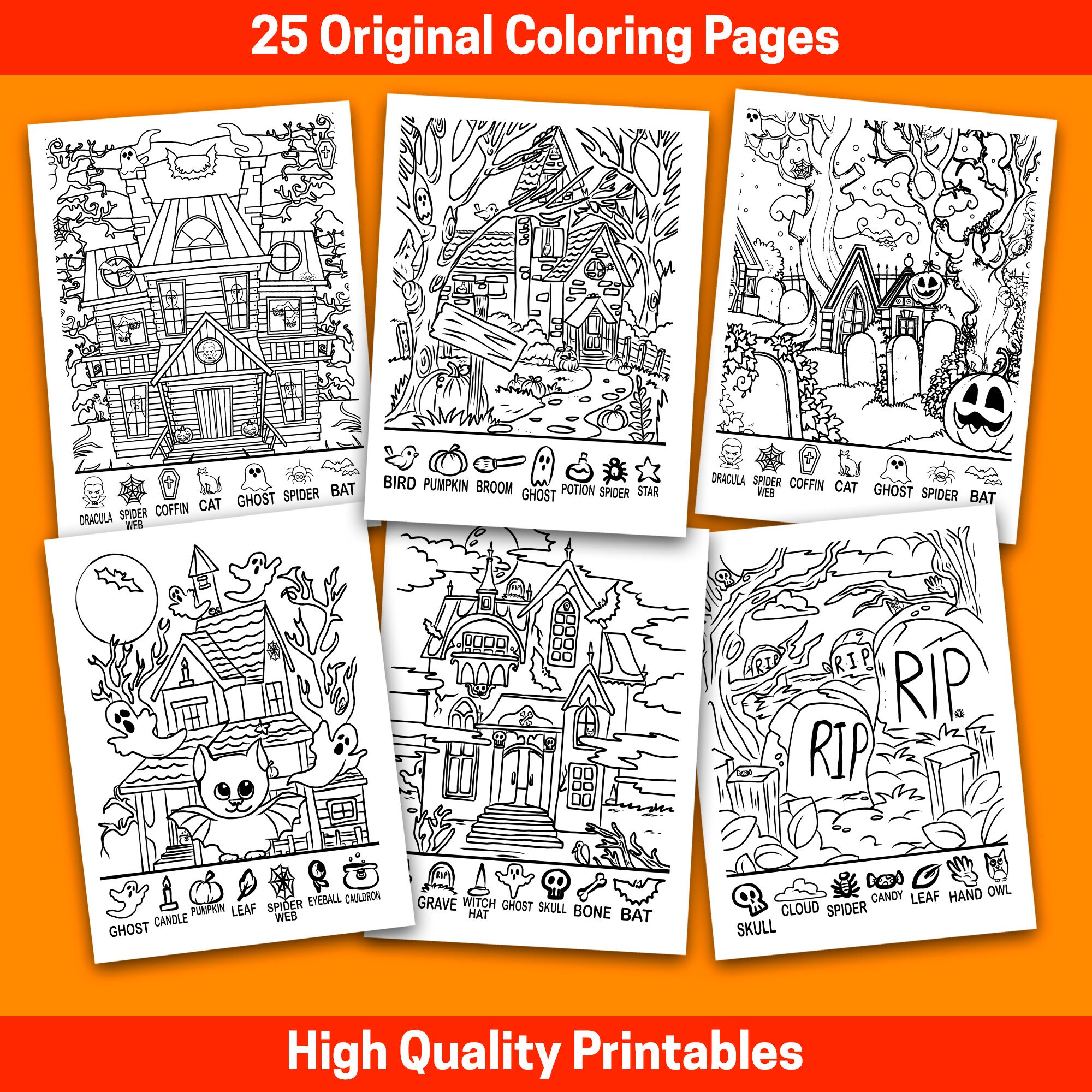 BEST VALUE Can You Find the Missing Objects? Halloween Hidden Picture ...