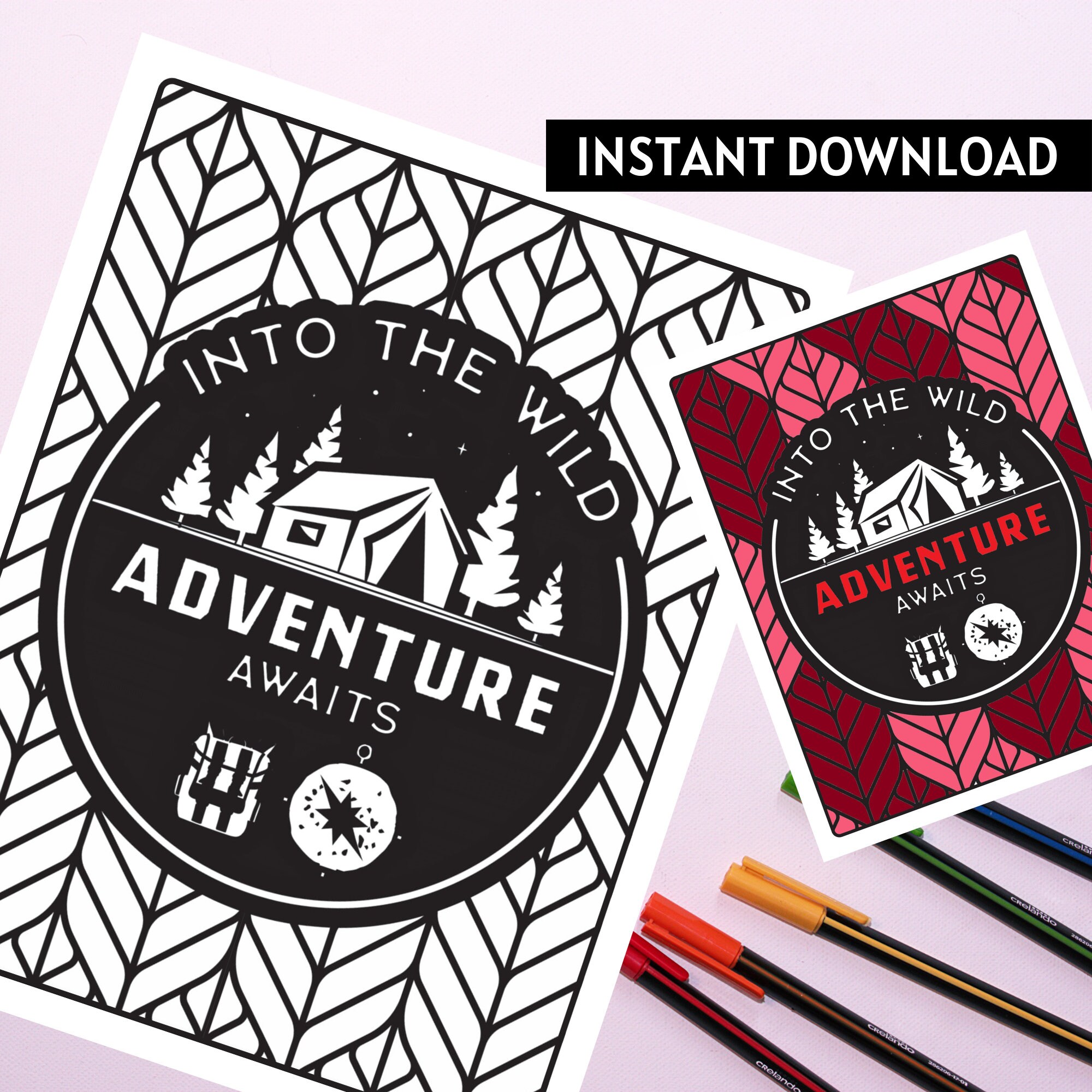 BEST VALUE Camping Coloring Page Instant Download Inspirational Camping ...