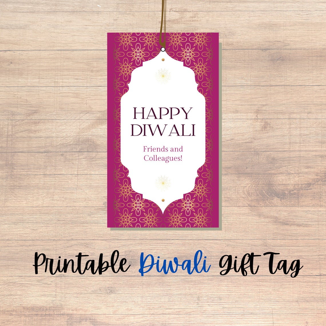 BEST VALUE Printable Diwali Gift Tag - Instant Download Happy Diwali ...
