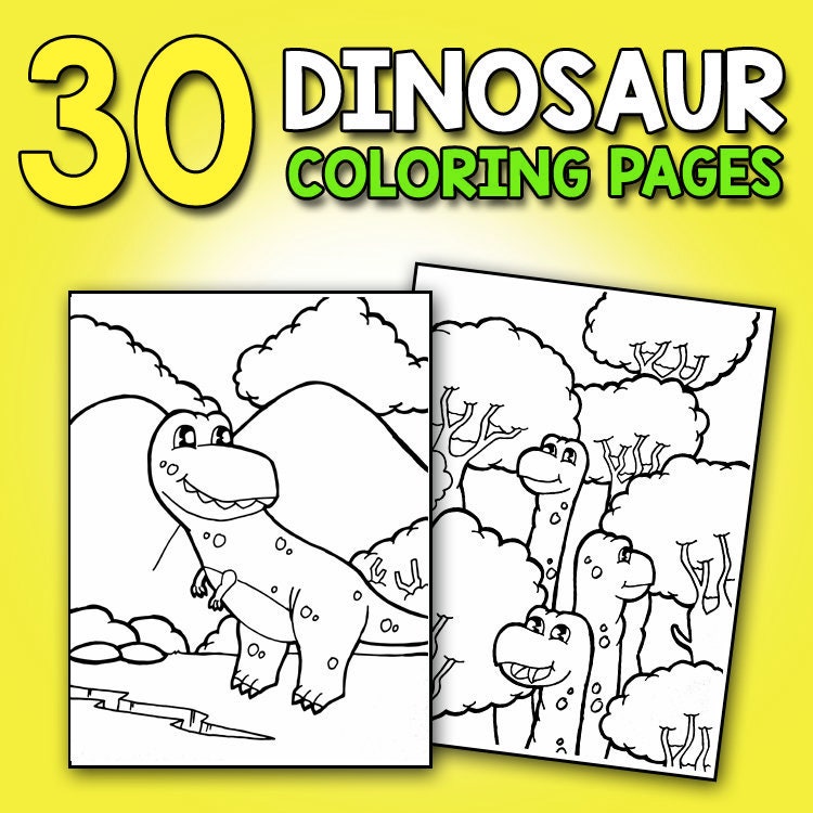 Dinosaur World: A Dinosaur Coloring Book for Kids A - Etsy