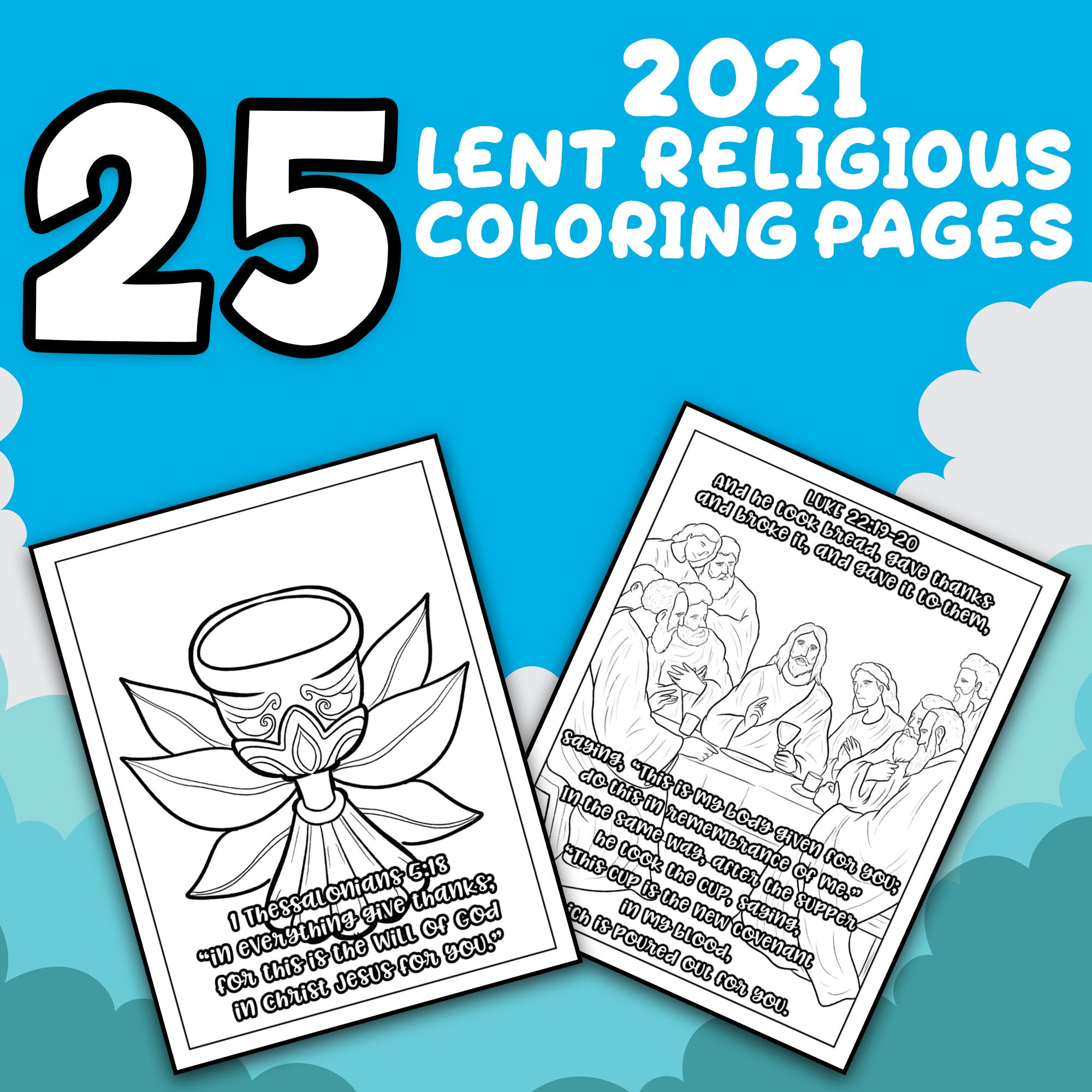 BEST VALUE 25 2021 Lent Religous Book Instant Download Coloring With ...