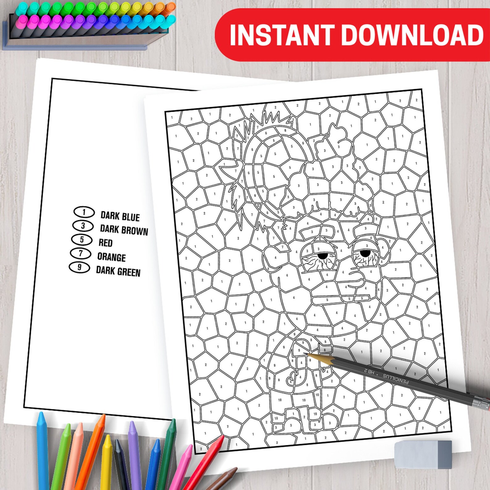 BEST VALUE 1 Stoner Color by Number Mosaic Coloring Page Instant ...