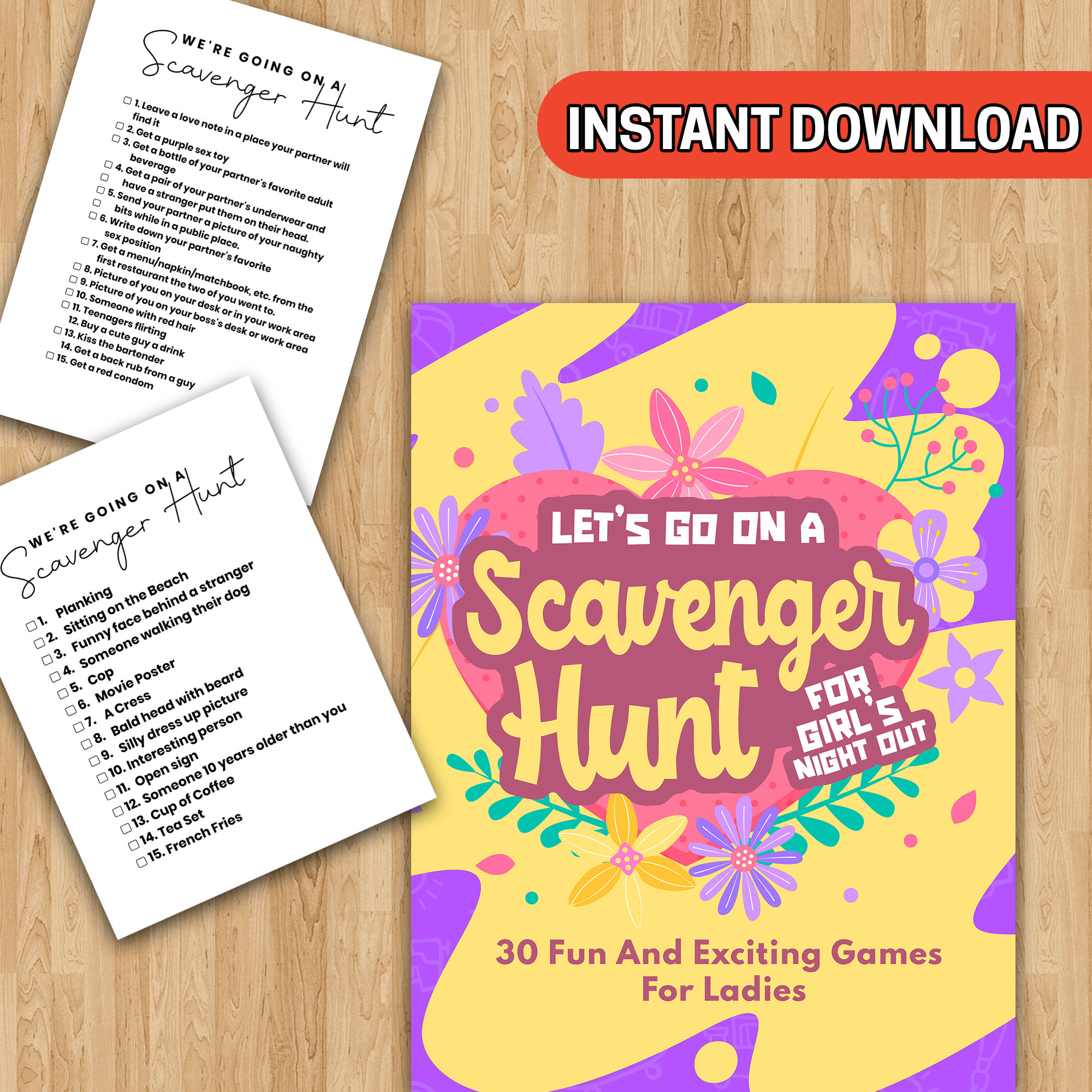 BEST VALUE 50 Scavenger Hunts for Women Indoor and Outdoor Game for ...