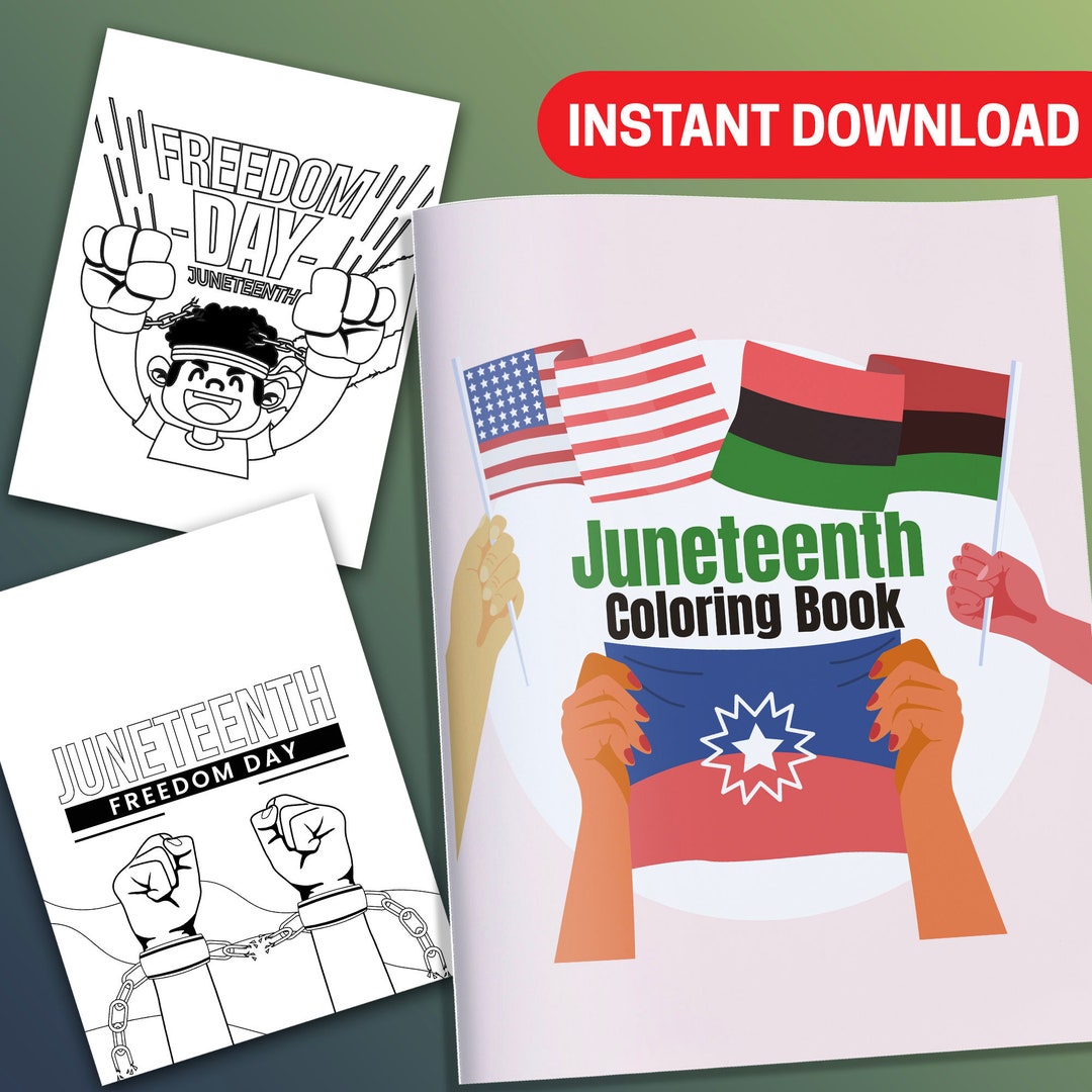 BEST VALUE 20 Juneteenth Coloring Book for Kids - Instant Download ...