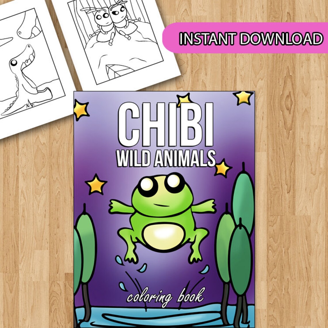 28 Chibi Animals Coloring Pages - Instant Download Coloring Book for ...