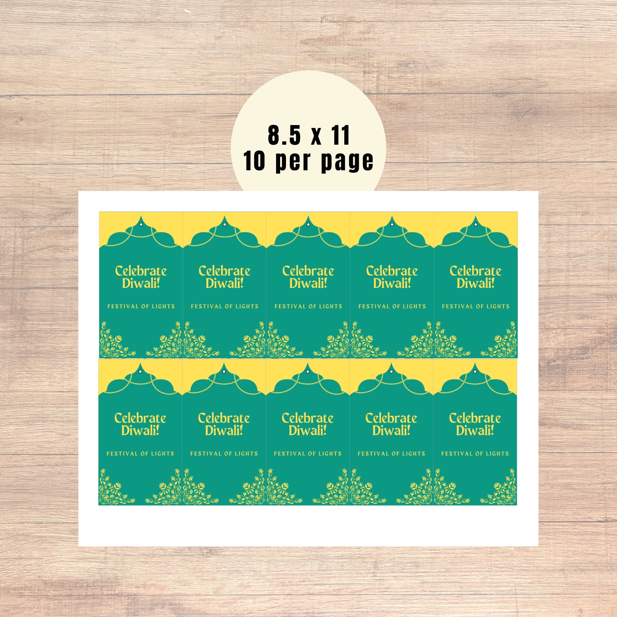 BEST VALUE Printable Diwali Gift Tag Instant Download Happy Diwali Gift ...