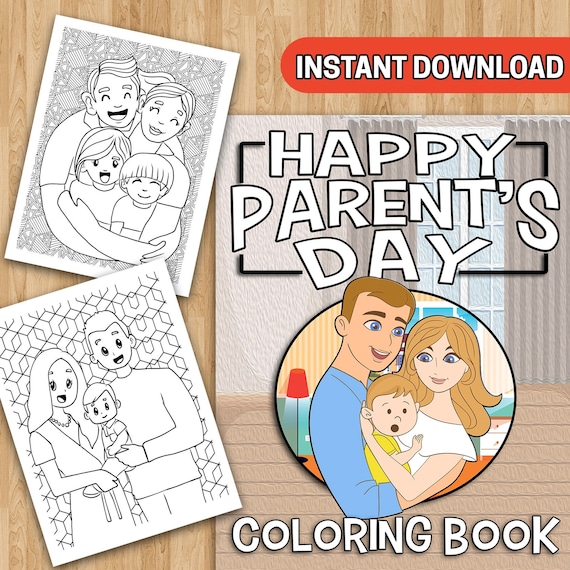 BEST VALUE Happy Parent's Day Coloring Book Instant - Etsy