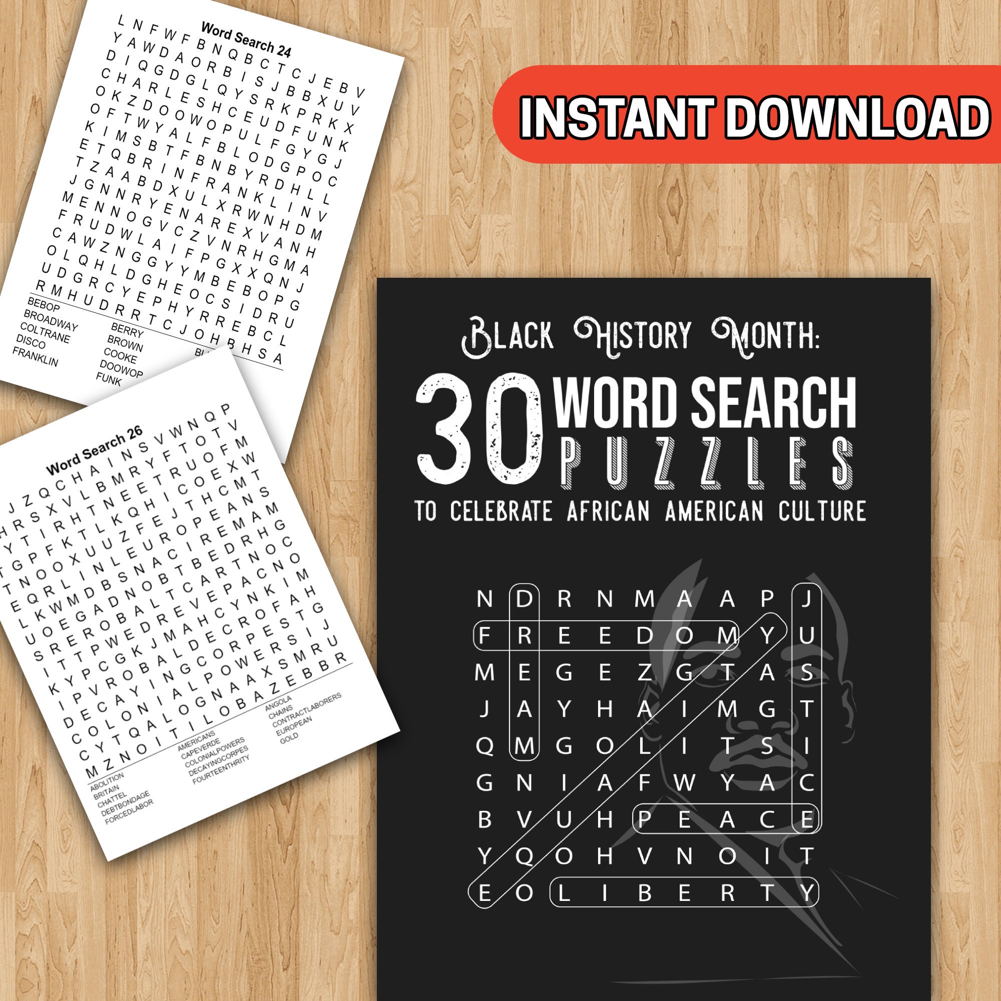 BEST VALUE Black History Month: 30 Word Search Puzzles to Celebrate ...