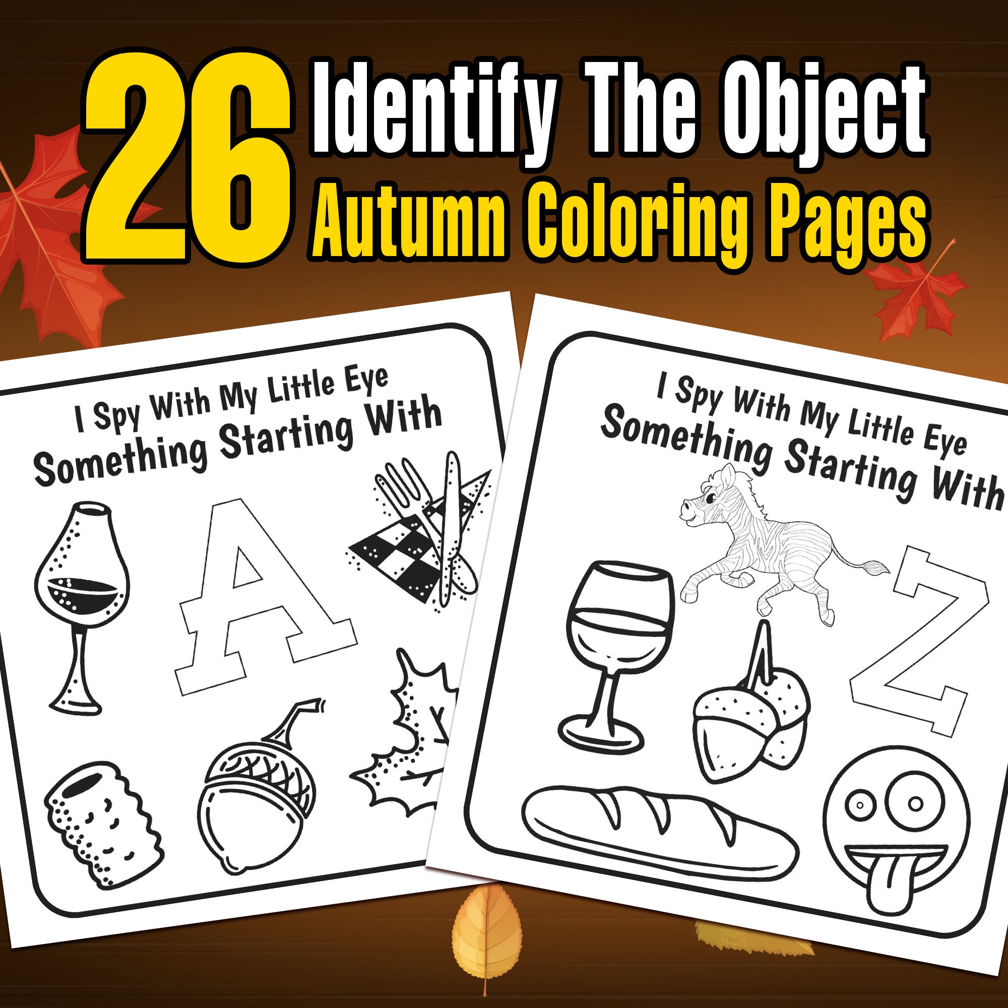 BEST VALUE I Spy Fall Autumn Book for Kids Ages 2-5 Instant Download ...