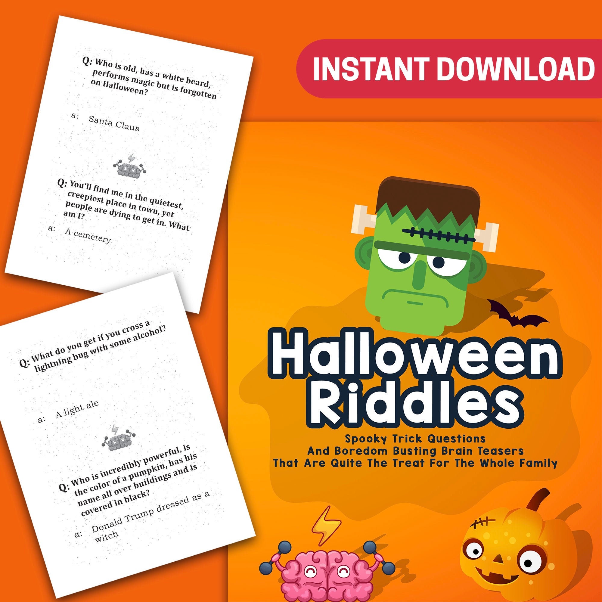 BEST VALUE - 60 Halloween Riddles - Instant Download Halloween Riddles ...