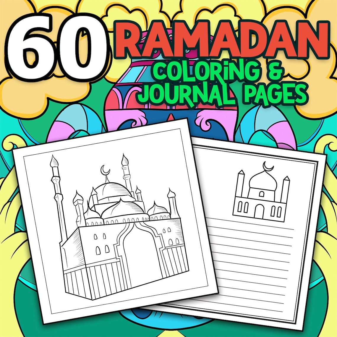 BEST VALUE Ramadan Countdown Calendar Coloring Book A Daily - Etsy