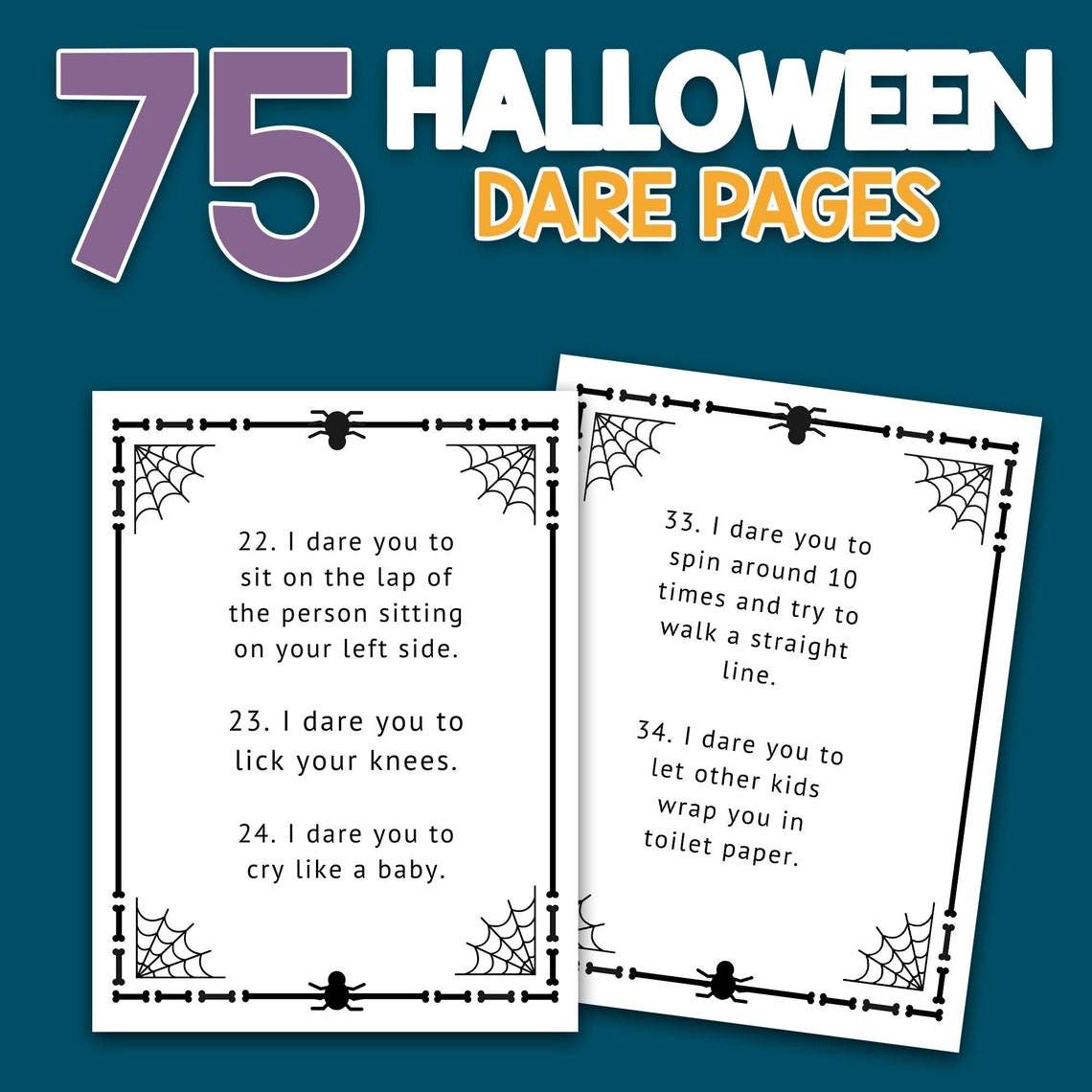 BEST VALUE 75 Halloween Dares Pages For Kids Etsy best-value-75-halloween-dares-pages-for-kids-etsy