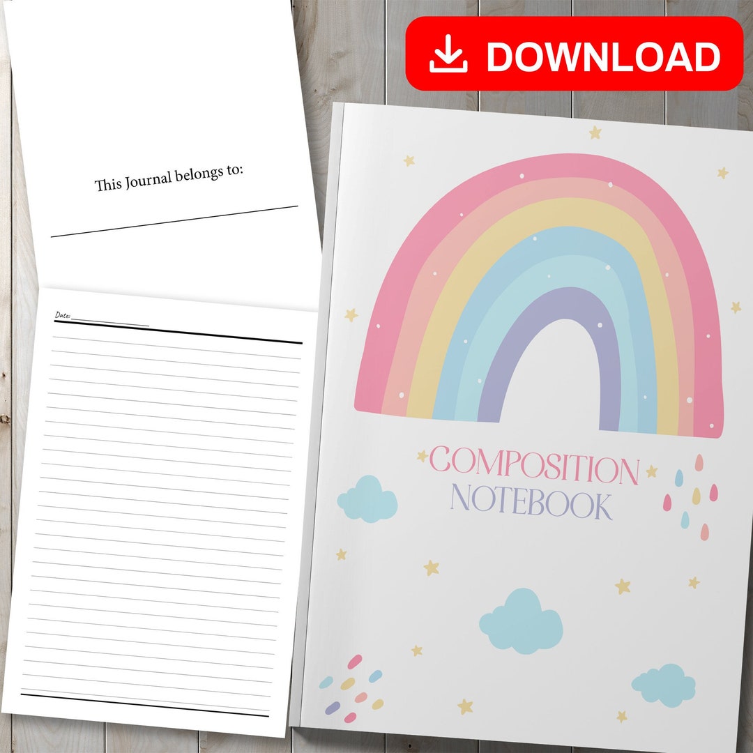 BEST VALUE Boho Rainbow Notebook Instant Download Boho Rainbow Theme ...