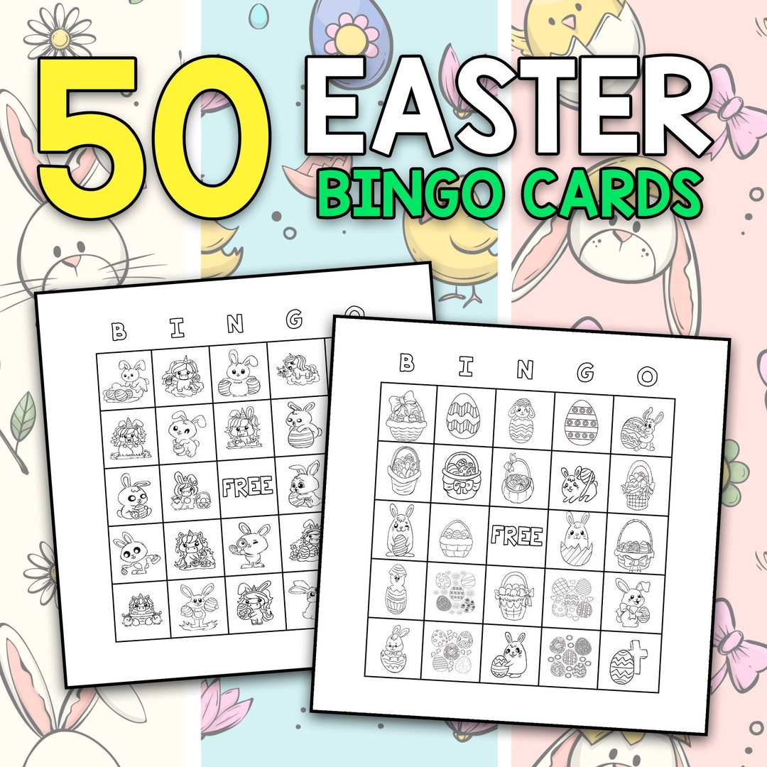 BEST VALUE Easter Bingo Cards to Color and Play | Fun Printable Bingo ...
