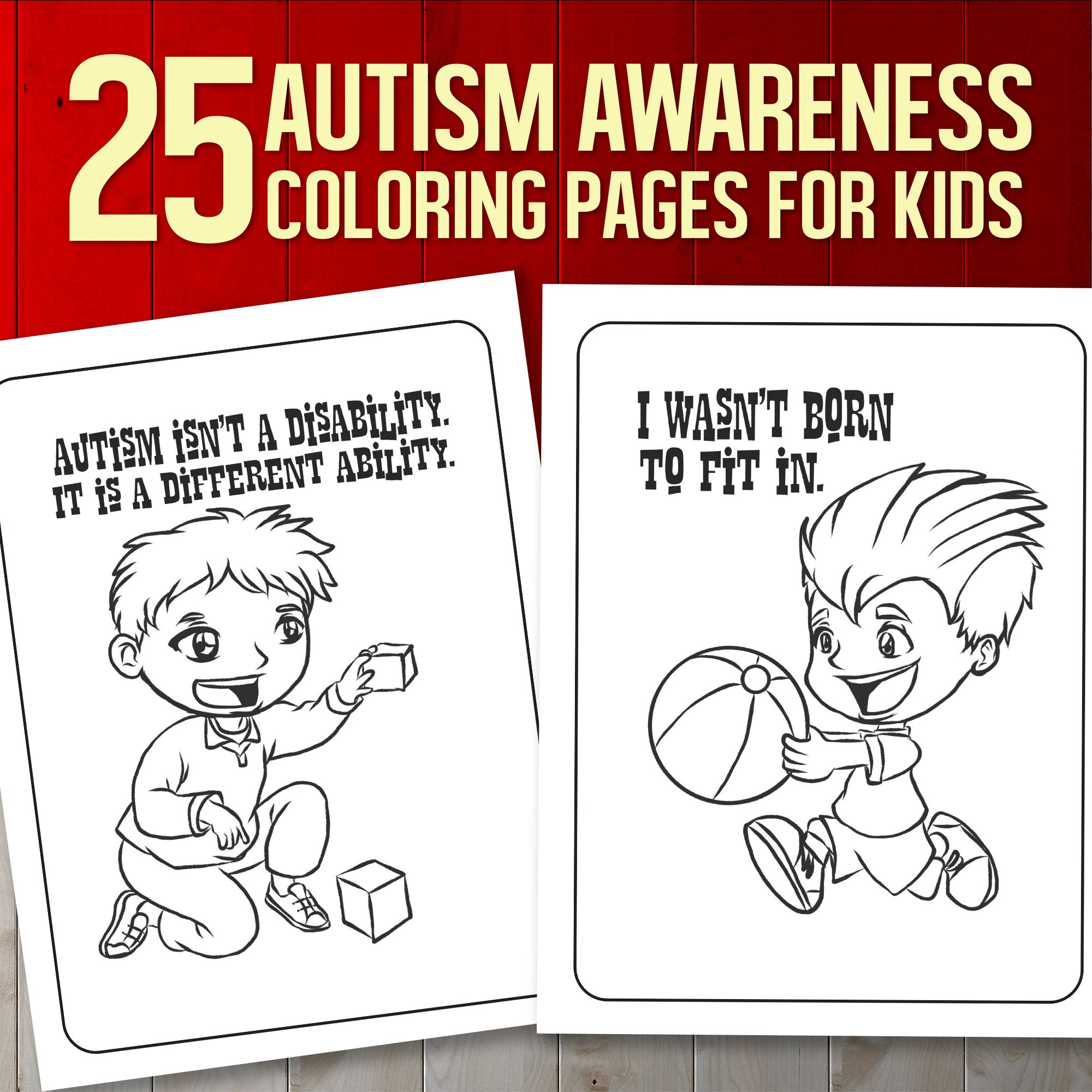 BEST VALUE Autism Coloring Book for Kids Instant Download Fun ...