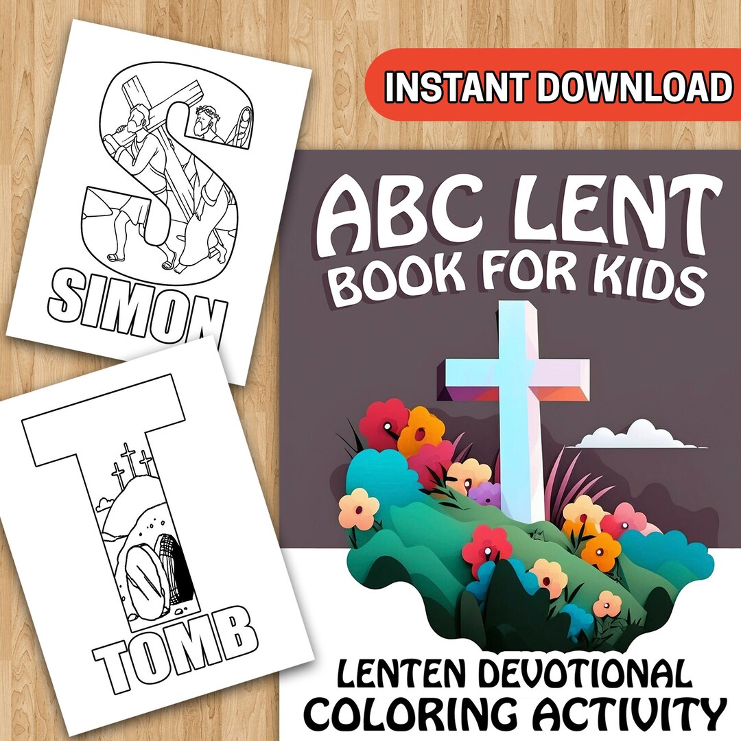 BEST VALUE ABC Lent Book for Kids - Instant Download Lenten Devotional ...