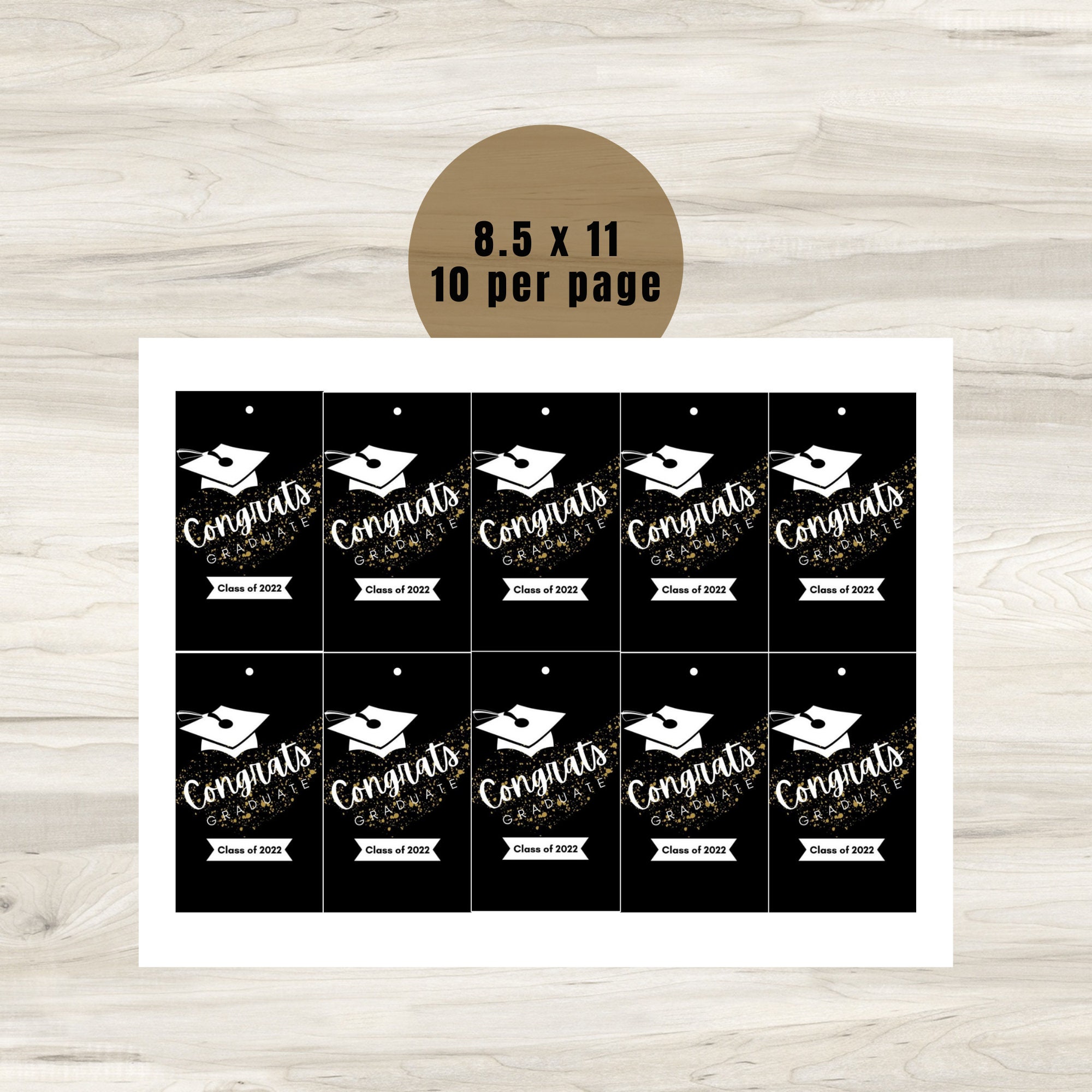 BEST VALUE Printable Graduation Gift Tags, Instant Download ...