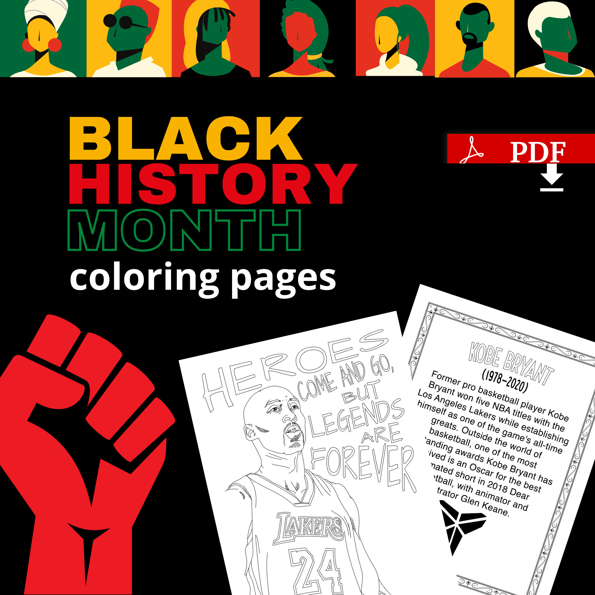 Black History Heroes Coloring Pages