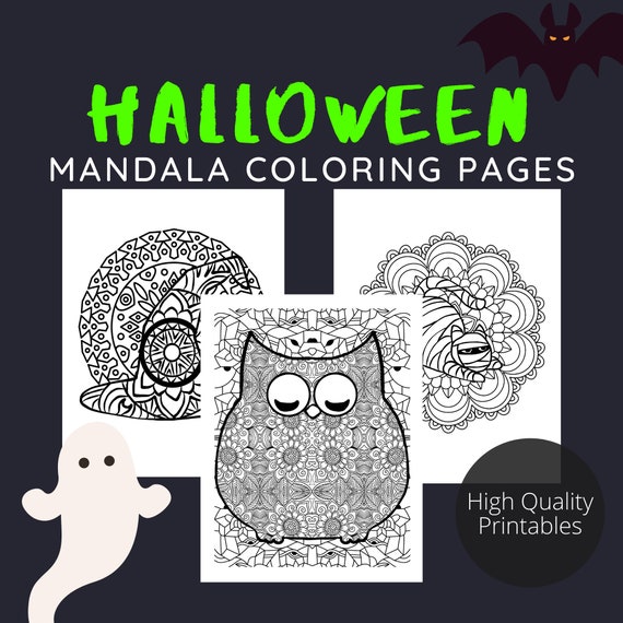 Mystical Mandala Coloring Pages Large