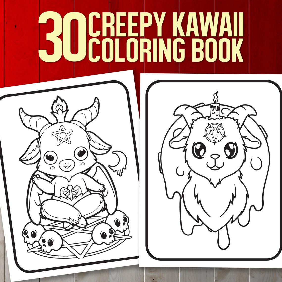 BEST VALUE Creepy Chibi Cute Horror Coloring Book Instant - Etsy