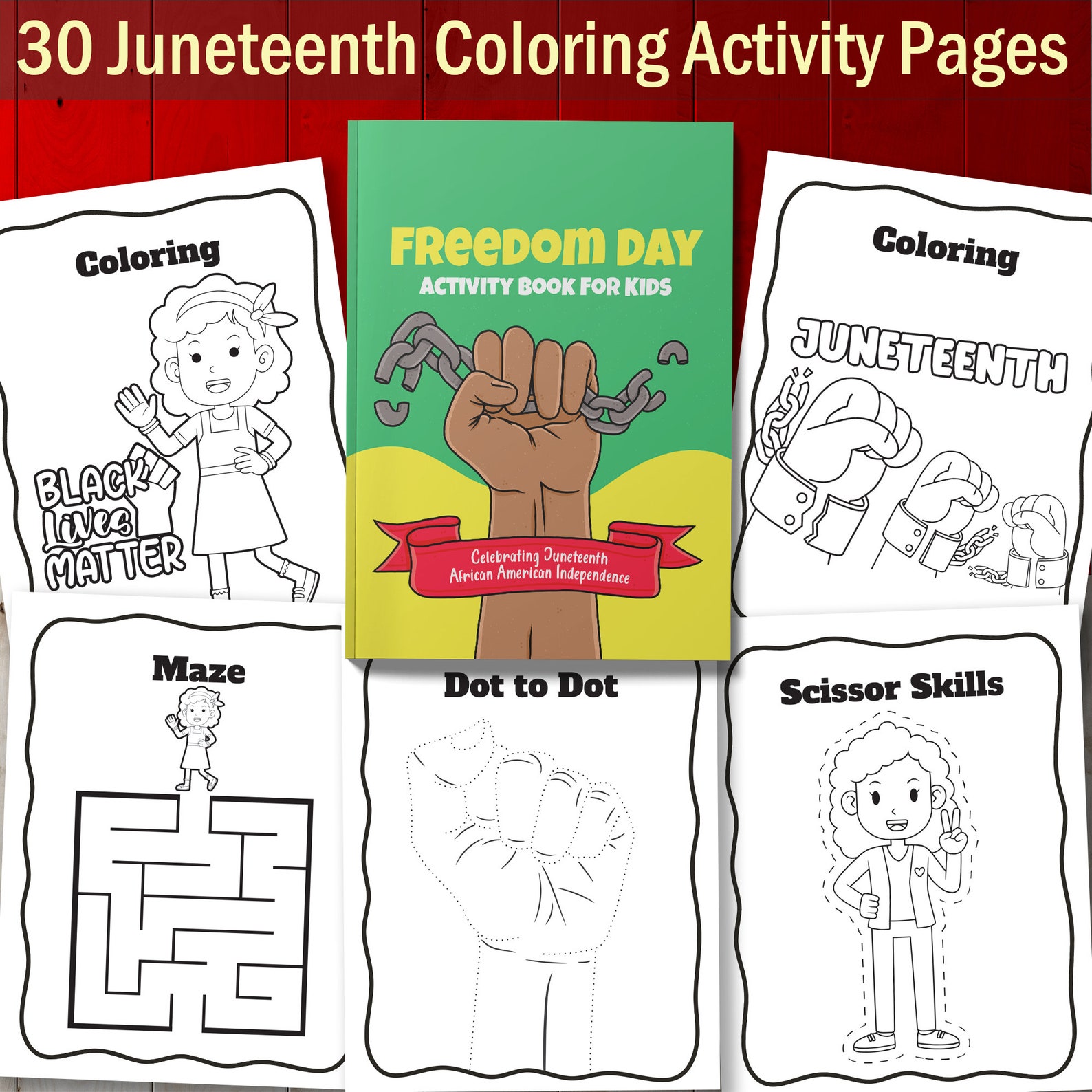 BEST VALUE Freedom Day Activity Book for Kids Instant Download ...