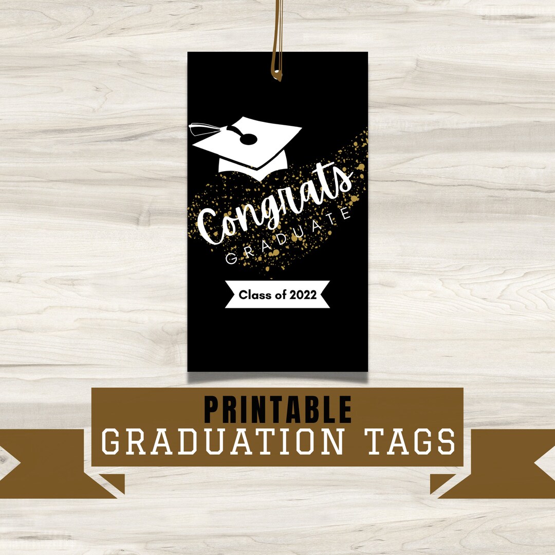 BEST VALUE Printable Graduation Gift Tags, Instant Download ...