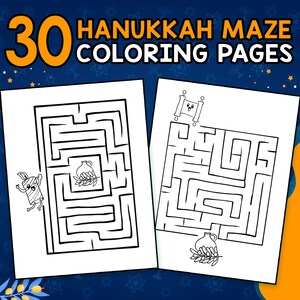 BEST VALUE 30 Hanukkah Maze Coloring Book - Instant Download Coloring ...