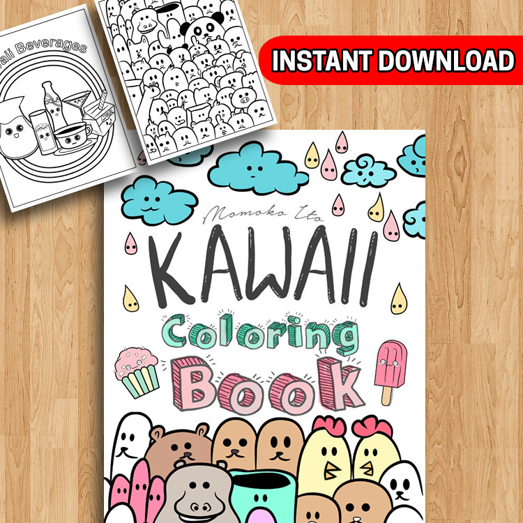 25 Kawaii Coloring Pages - Kawaii Coloring Book for Kids, Teens and ...