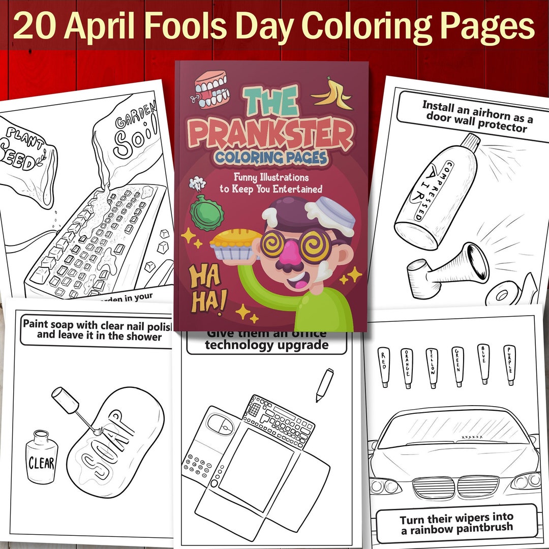 BEST VALUE the Prankster Coloring Pages - Instant Download Funny ...