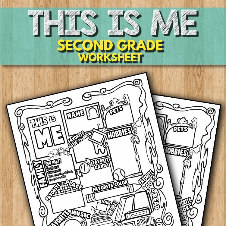 This is Me Printable Worksheet for Second Grade Personal Poster Sets ...