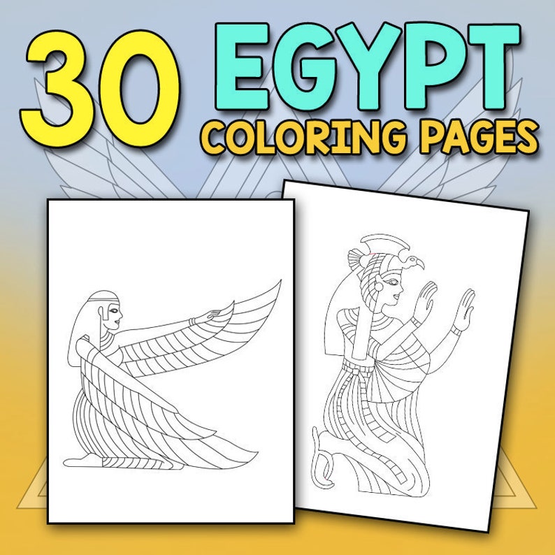 30 Egypt Coloring Pages Ancient Egypt Coloring Book Relieve Stress Have ...